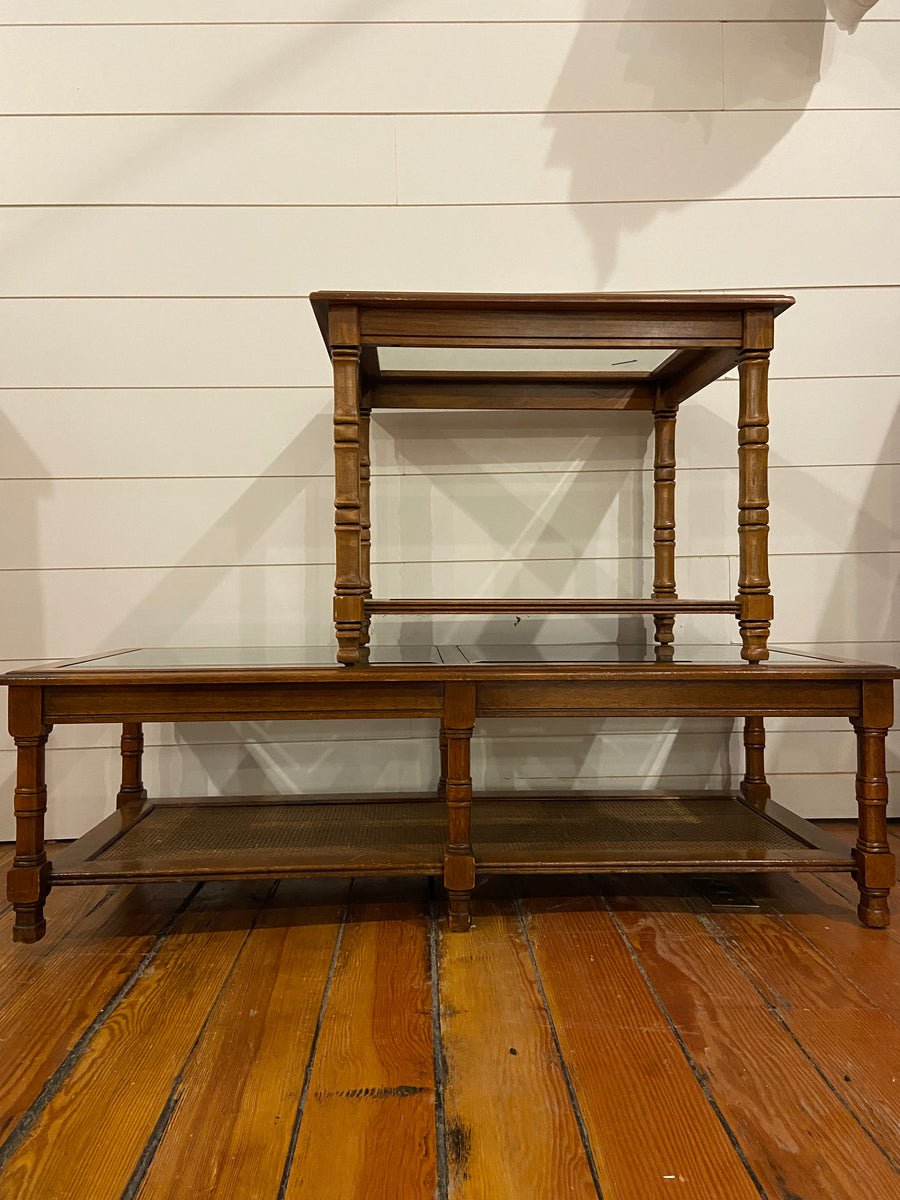 Caned cocktail and end table – adourn